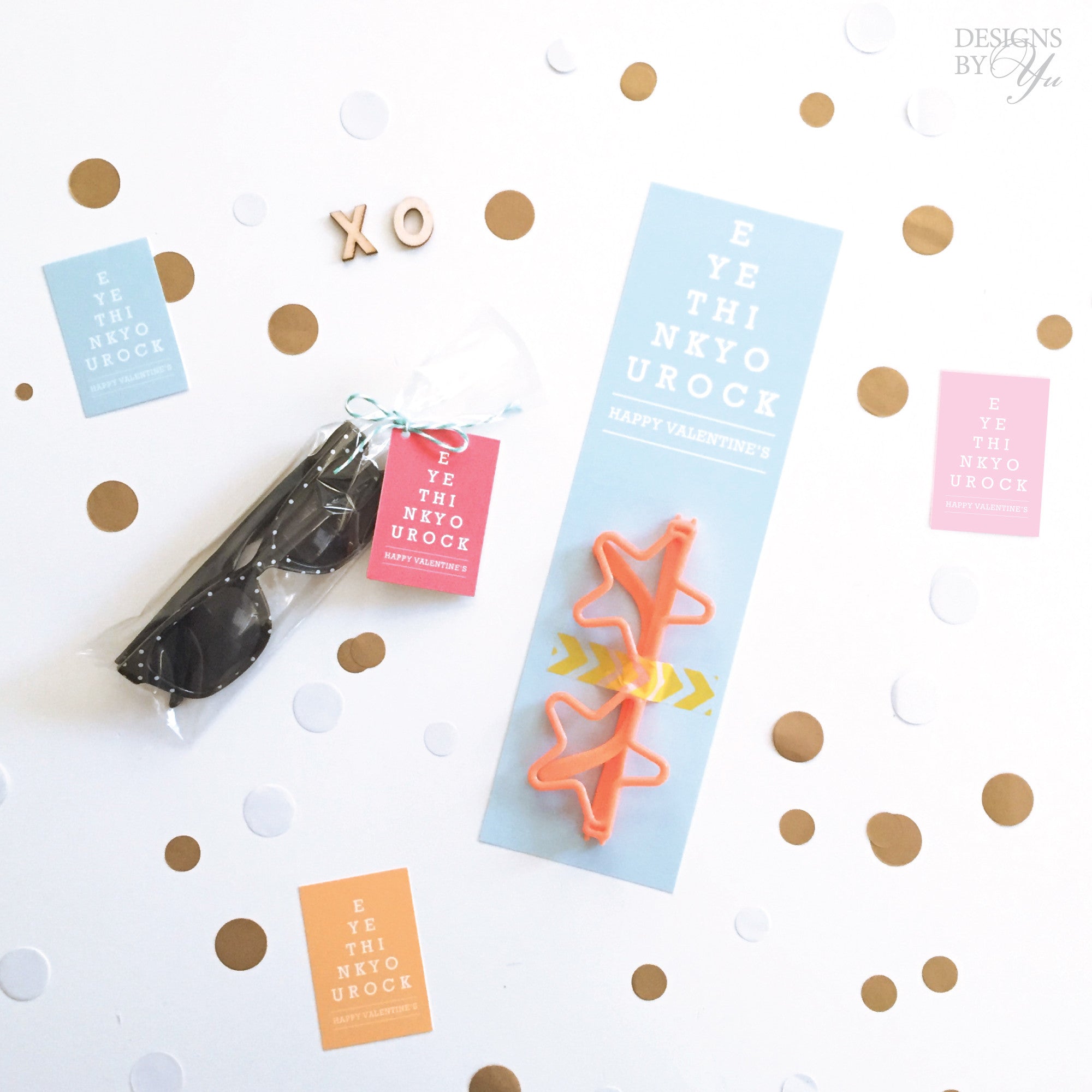 Valentine Printable - Eye Think You Rock – Designs By Yu